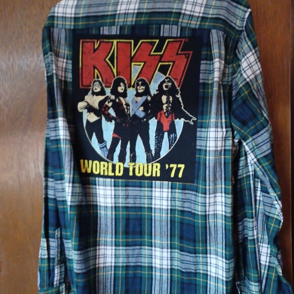 Handmade | Shirts | Vintage Kiss Tour Upcycled Reworked Custom Handmade ...